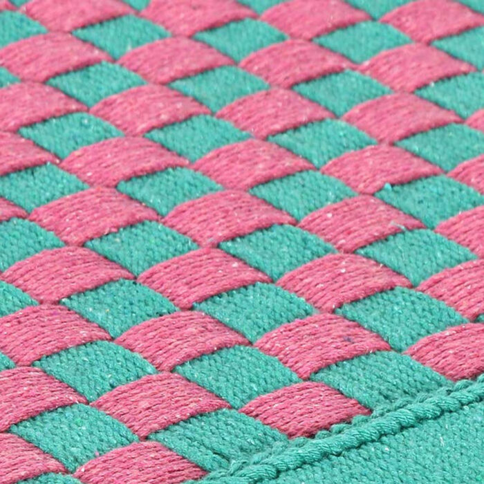 Pink and Green Wooden Charpai