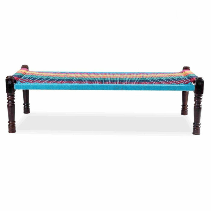 Multicolor Charpai Bed Made with Sheesham Wood